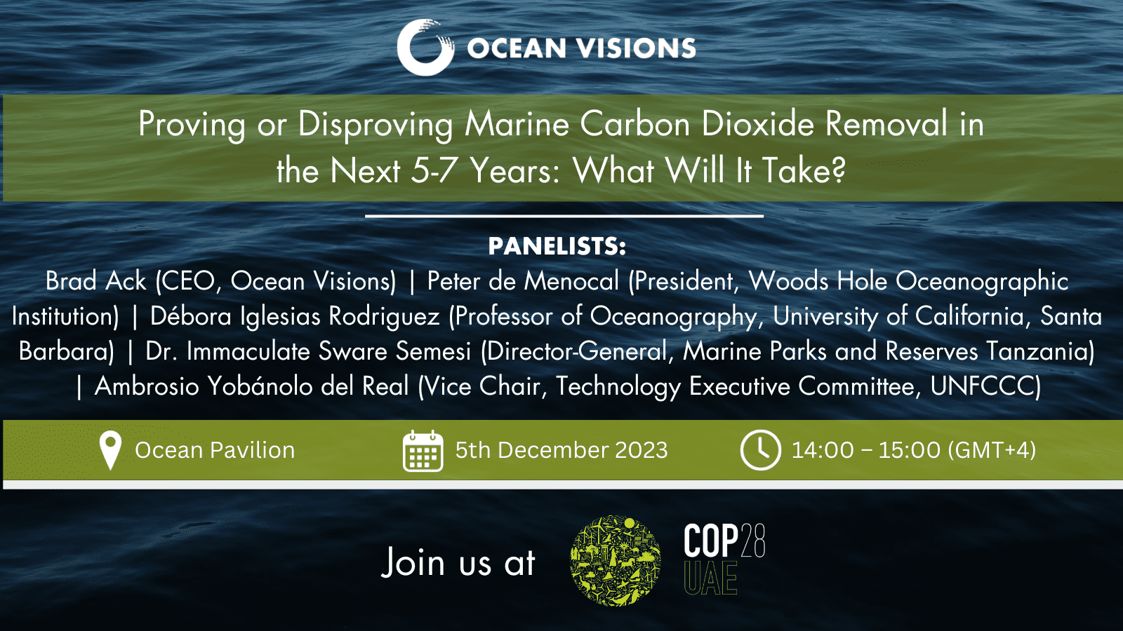 Ocean Visions at COP28 | Ocean Visions